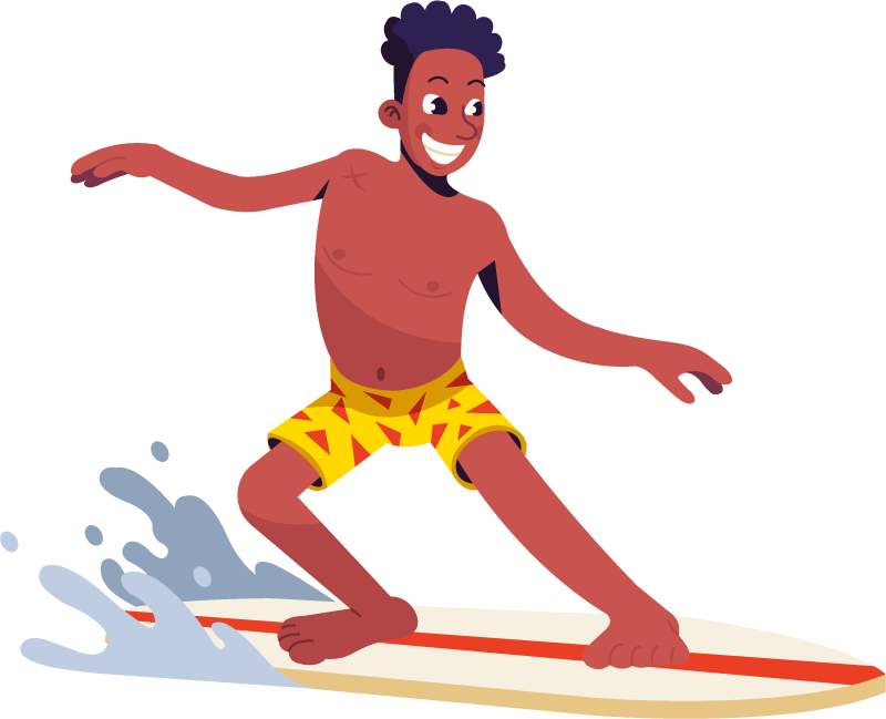 free surfers surfer icons collection col... | Magipik Free Vector