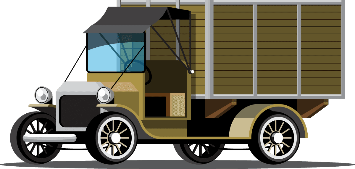 free three types work cars vintage antique vector 995433