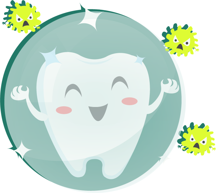 free tooth dental elements cute stylized... | Magipik Free Vector