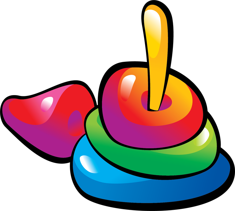 colorful stacking toy cartoon baby toys ... | Magipik Free Vector