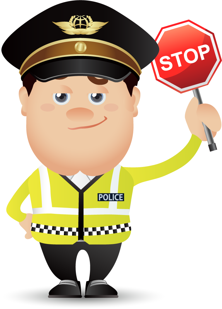 traffic policeman cartoon vector with stop sign for children’s ...