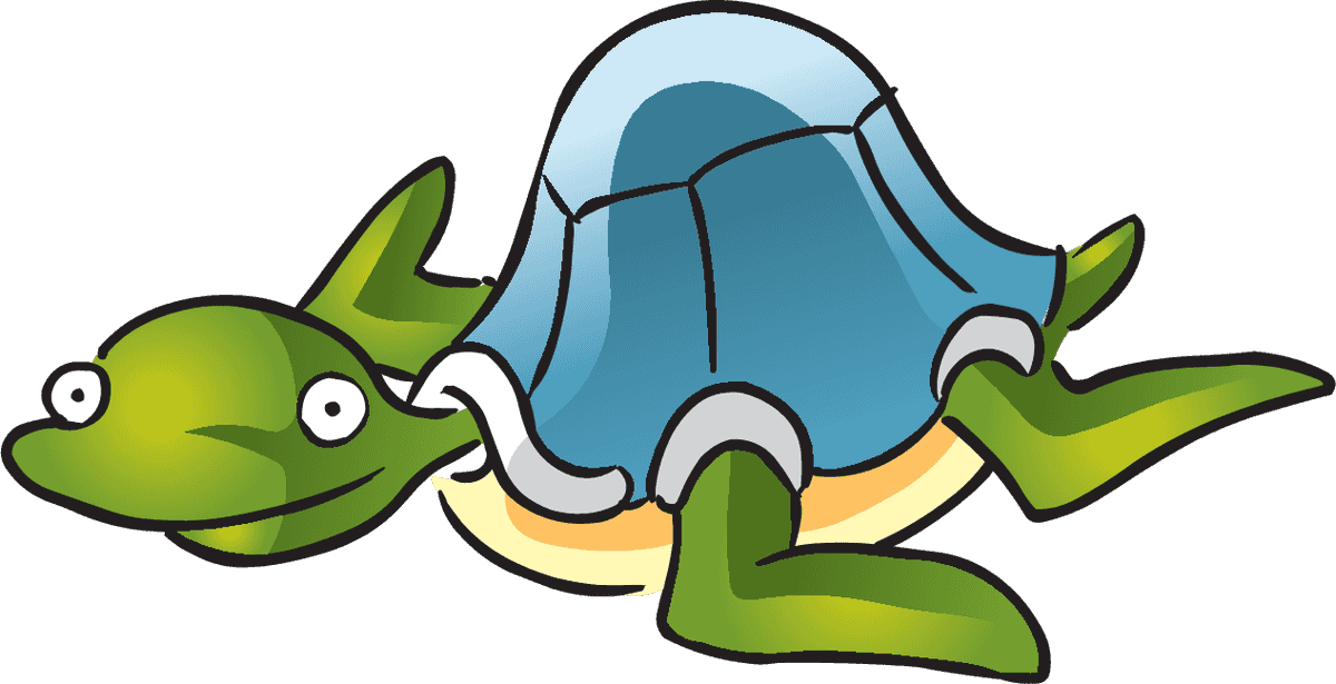 playful turtle cartoon marine life vector with a cute design for ...