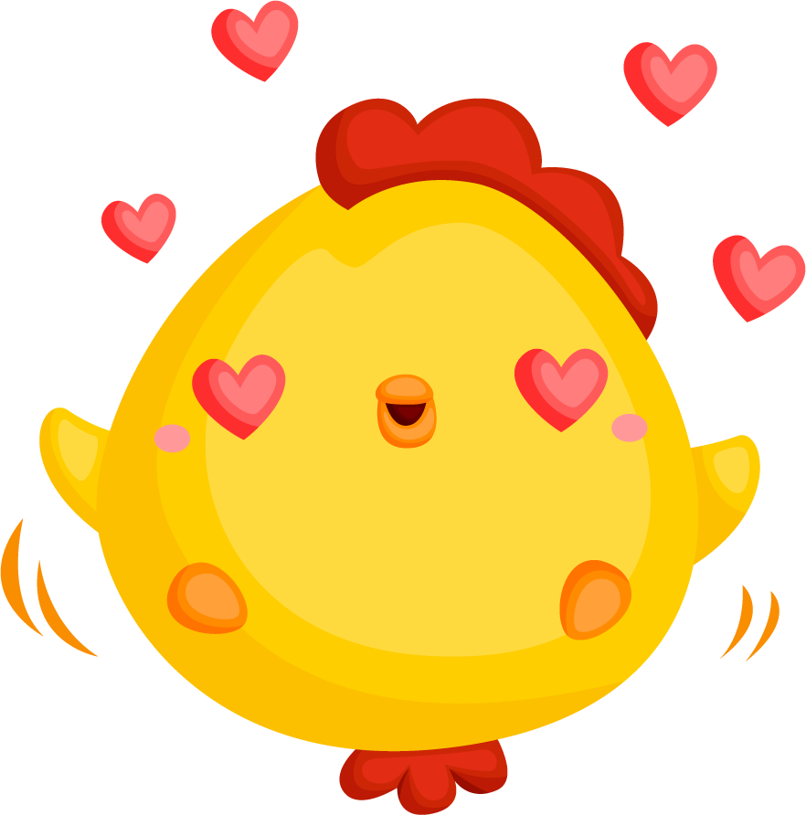 free cute chicken emotions excitement, vector 577643