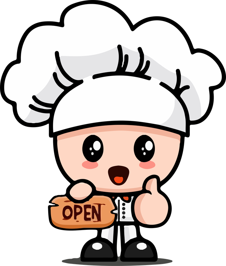 free cute chibi illustration set chef sm... | Magipik Free Vector