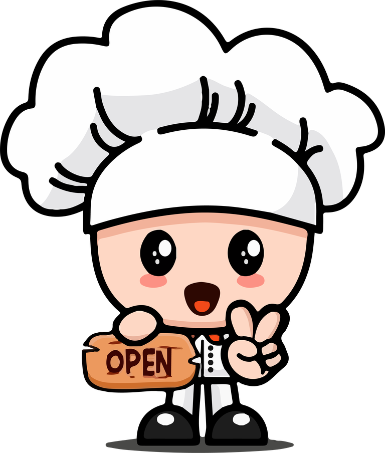 free cute chibi illustration set chef smiling vector 517716
