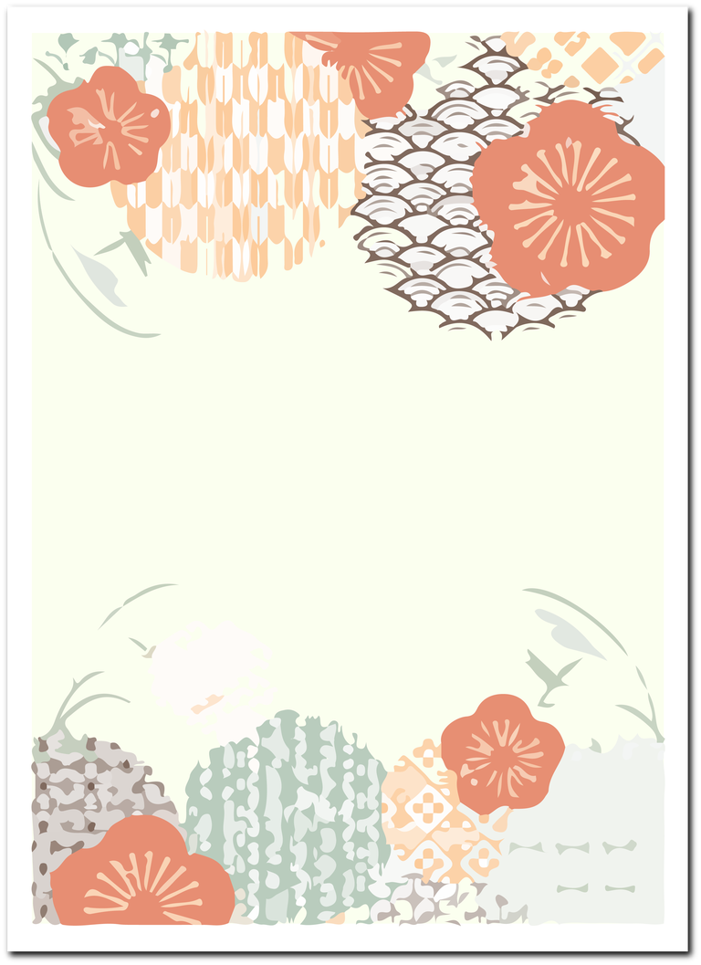 flower template japanese pattern floral for elegant stationery or ...