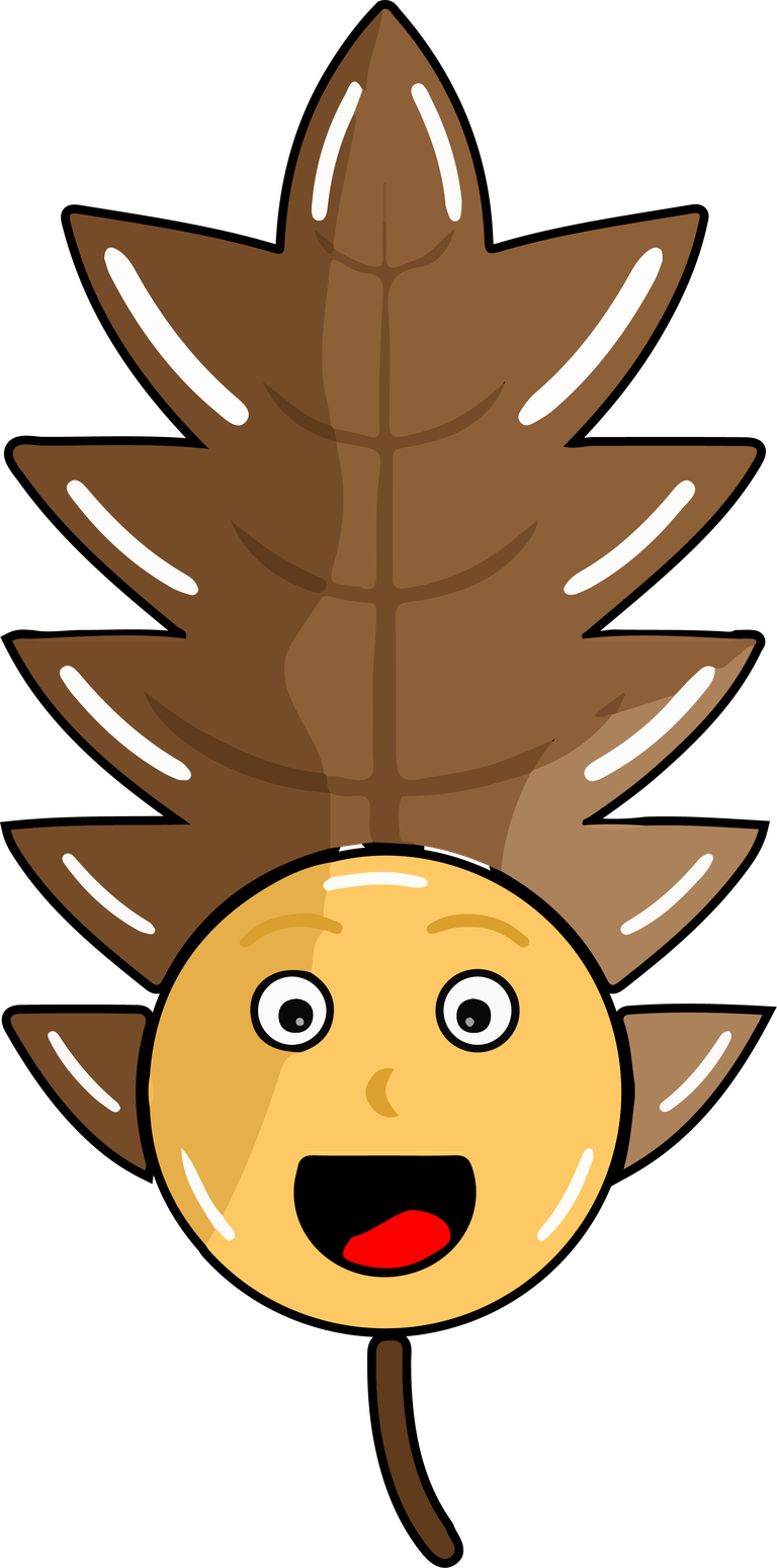free mascot leaf face caracter chibi des... | Magipik Free Vector