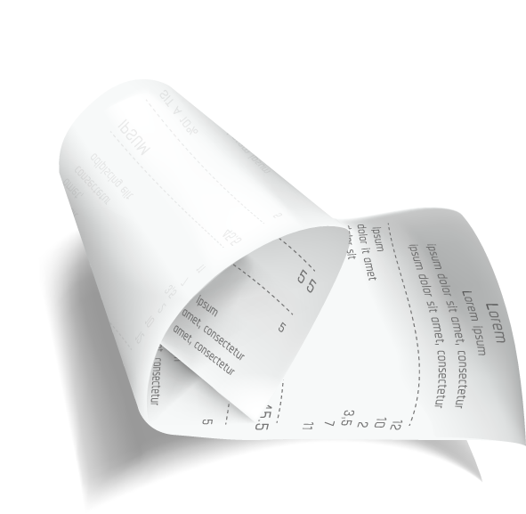 realistic receipt collection bill check for expense tracking and ...