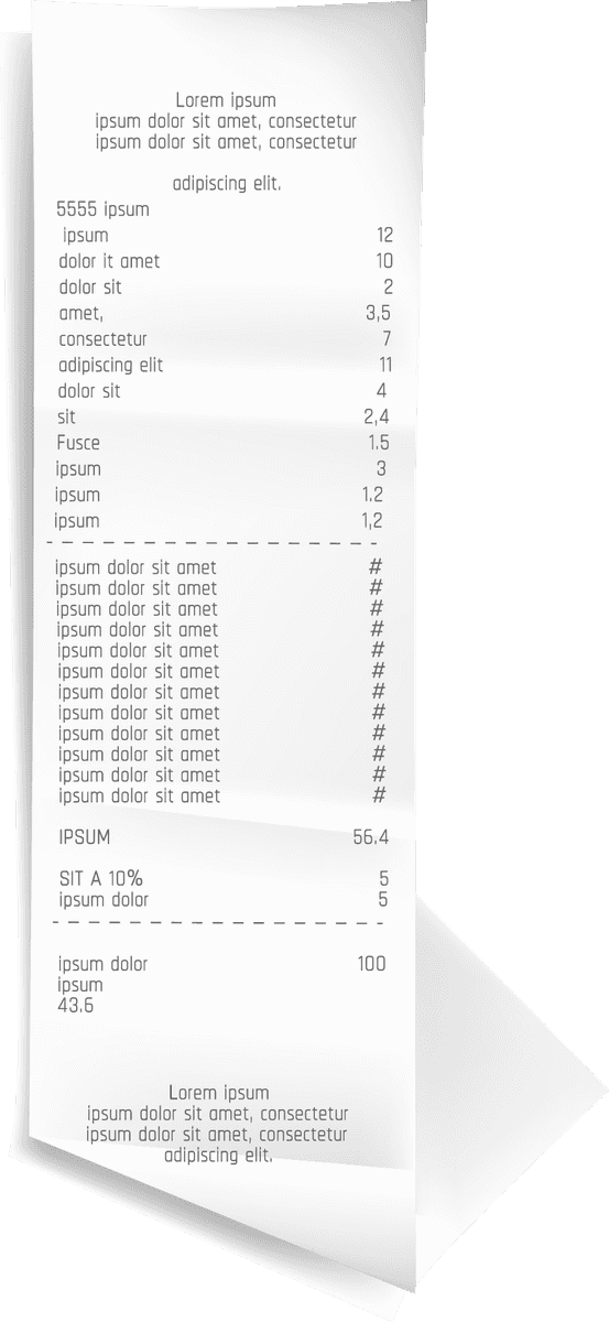 free realistic receipt collection bill check vector 520208