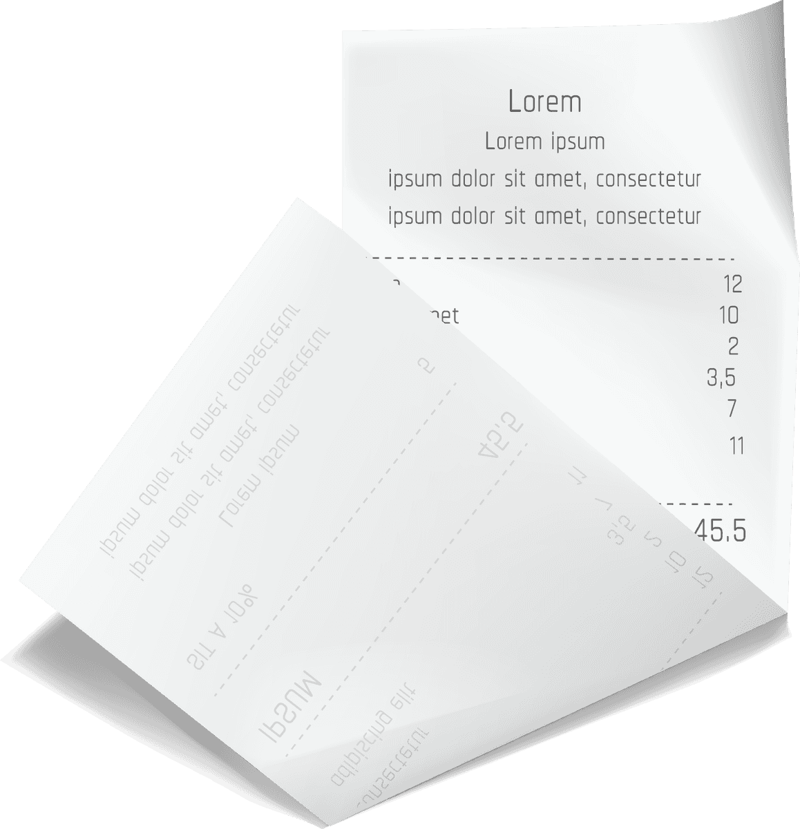 realistic receipt collection bill check ... | Magipik Free Vector