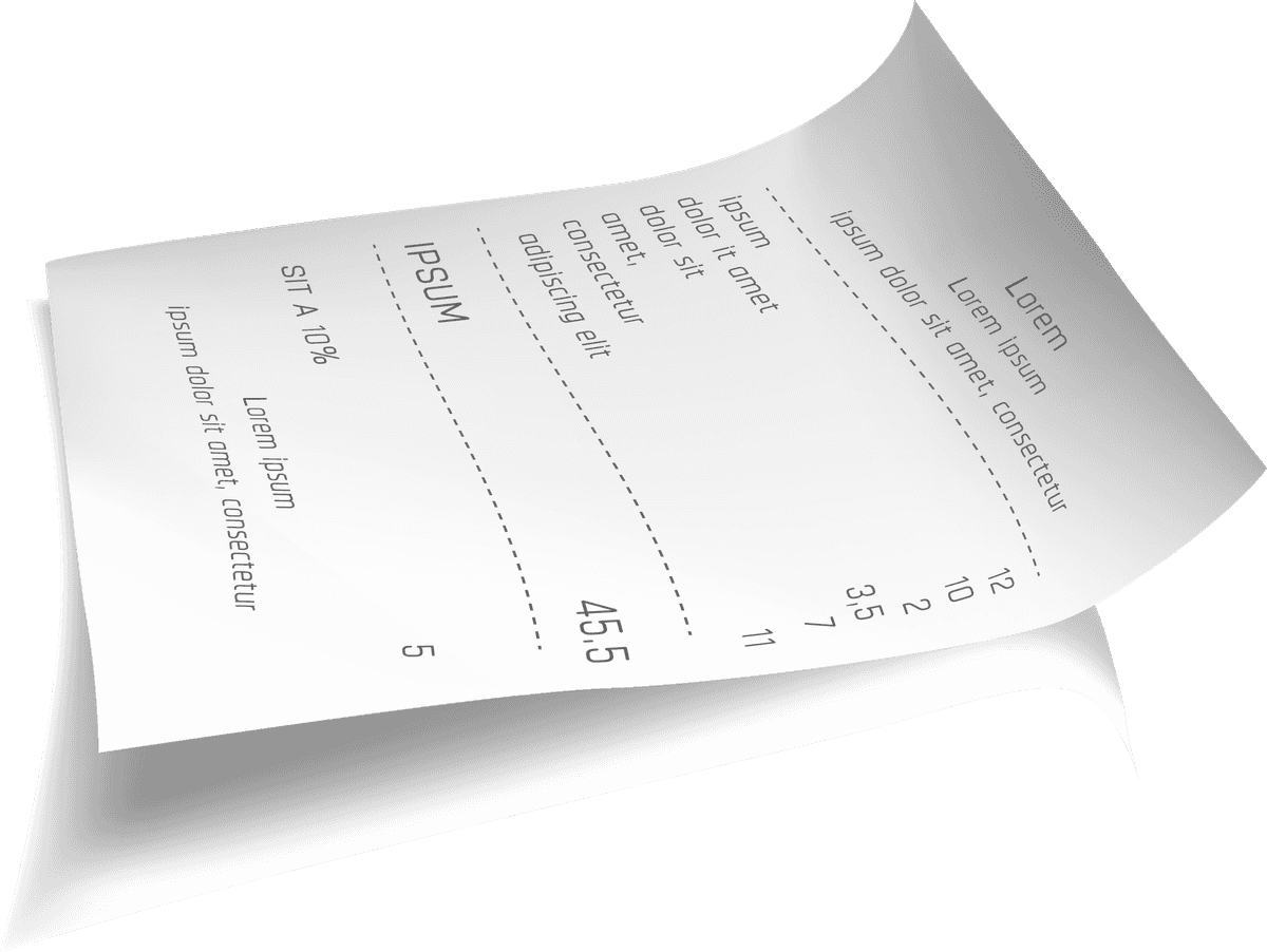 free realistic receipt collection bill c... | Magipik Free Vector