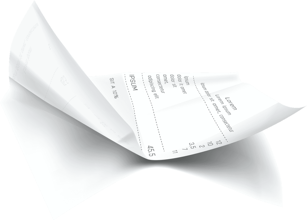 free realistic receipt collection bill c... | Magipik Free Vector