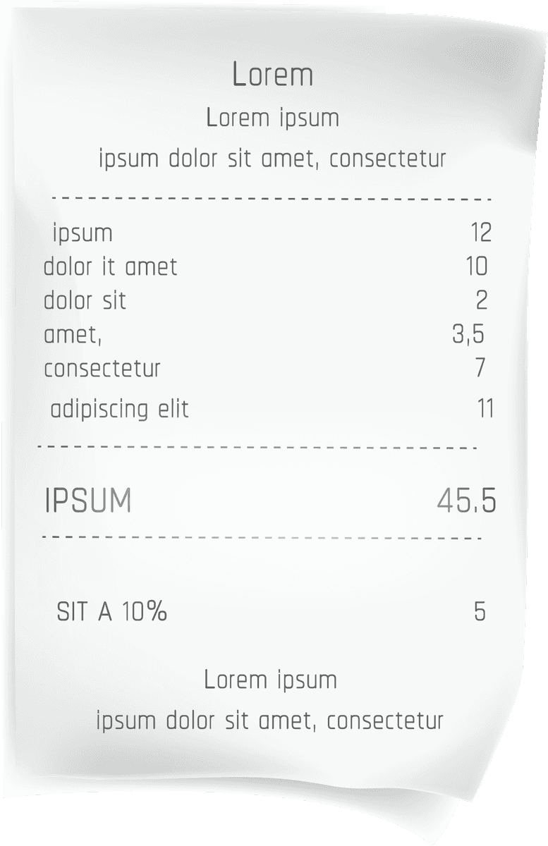 realistic receipt collection bill check for expense tracking and ...