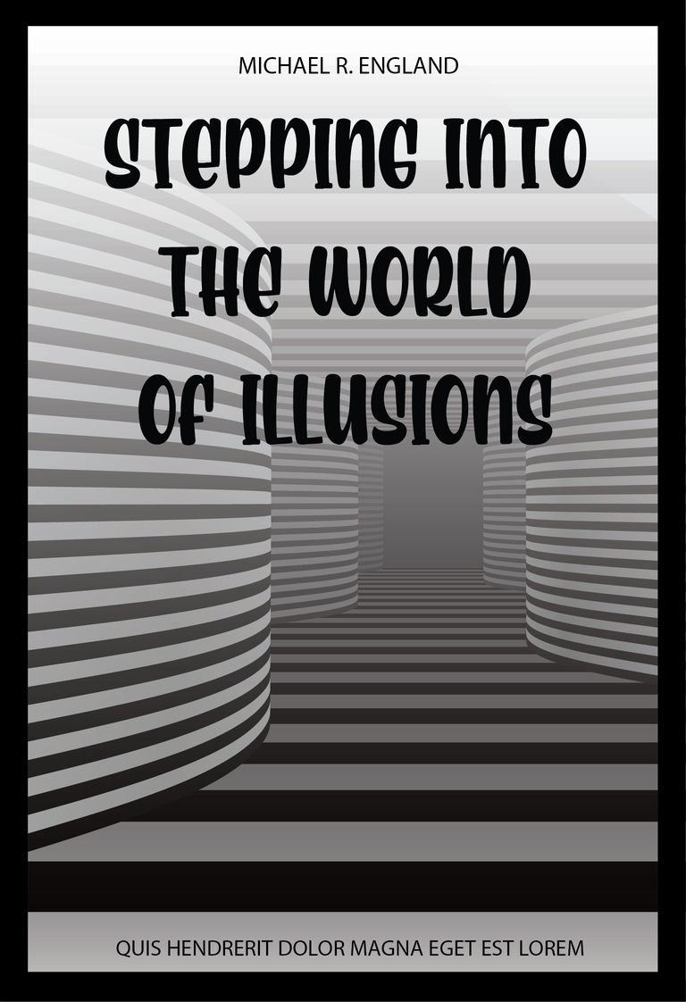 vintage book cover stepping into illusions world
