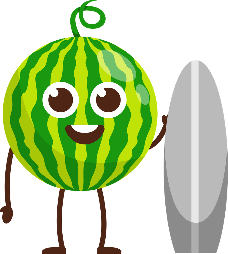 free watermelon bundle fruit cartoon mas... | Magipik Free Vector
