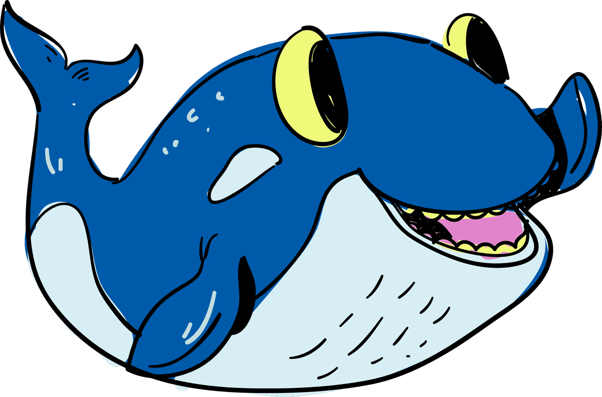 free whale sea animals on round badges v... | Magipik Free Vector