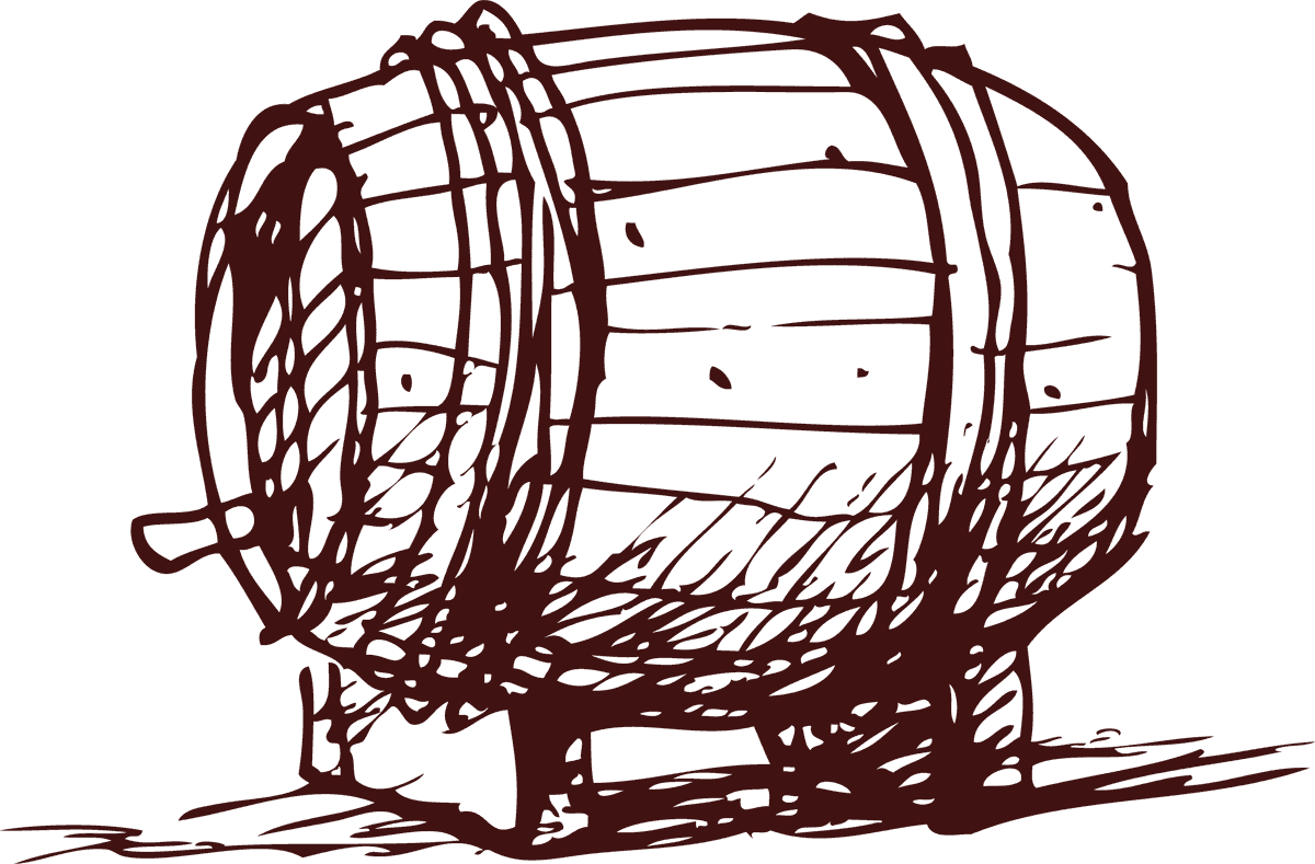 free wine barrel line drawing of wine vector 337093