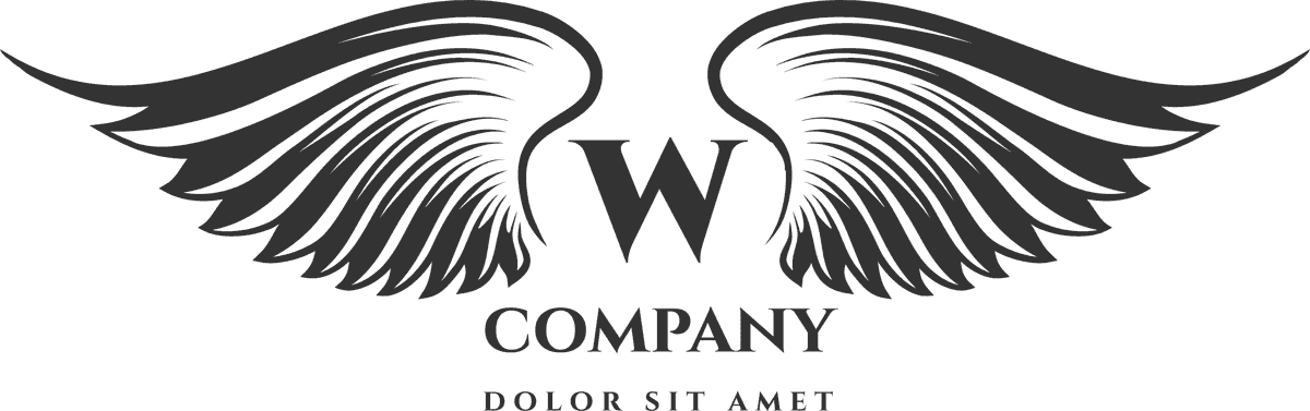 free wings logo design isolated white vector 961952