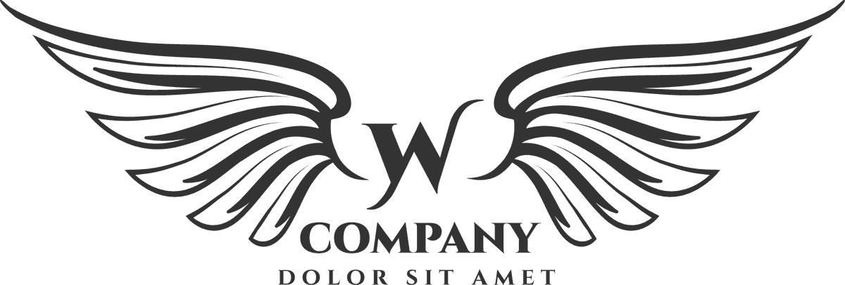 free wings logo design isolated white vector 503281
