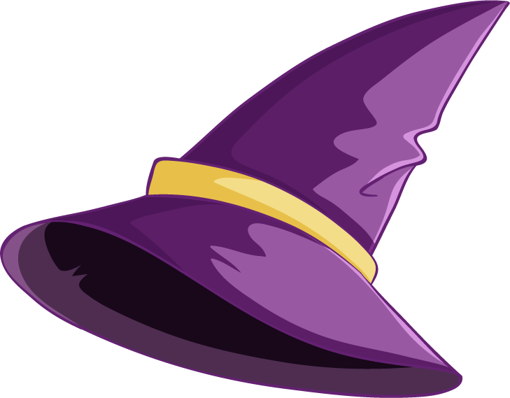 free witch hat set fantasy fairy tale vector 293513
