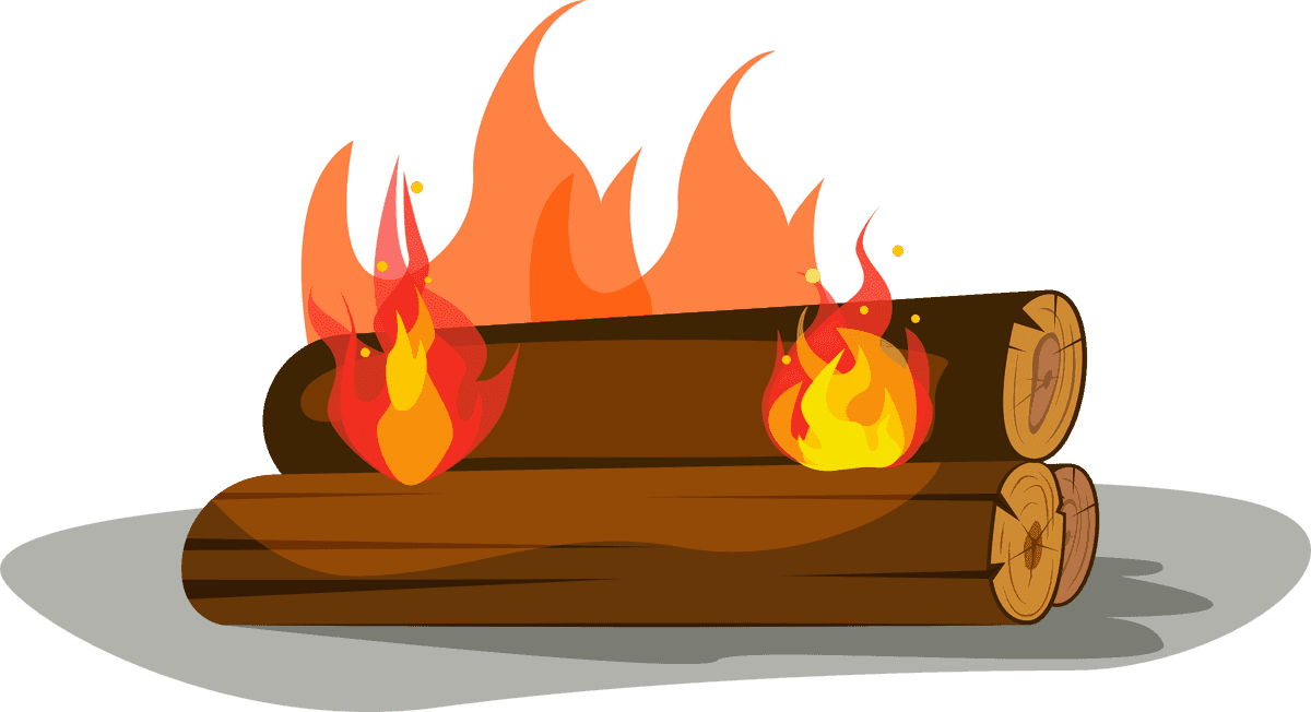 free wooden fire set cartoon fire camping vector 98053