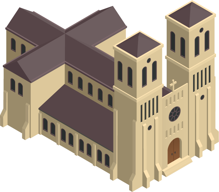 world religions buildings isometric icons representing diverse ...