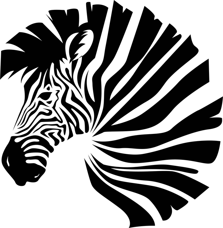 zebra icons black white sketch for creat... | Magipik Free Vector